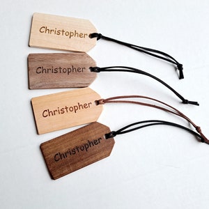 50 Pack- Personalized Wooden Tags | Stocking Name Tags | Custom Gift ...