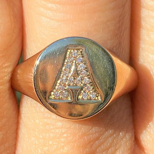 Letter Finger Ring - Etsy
