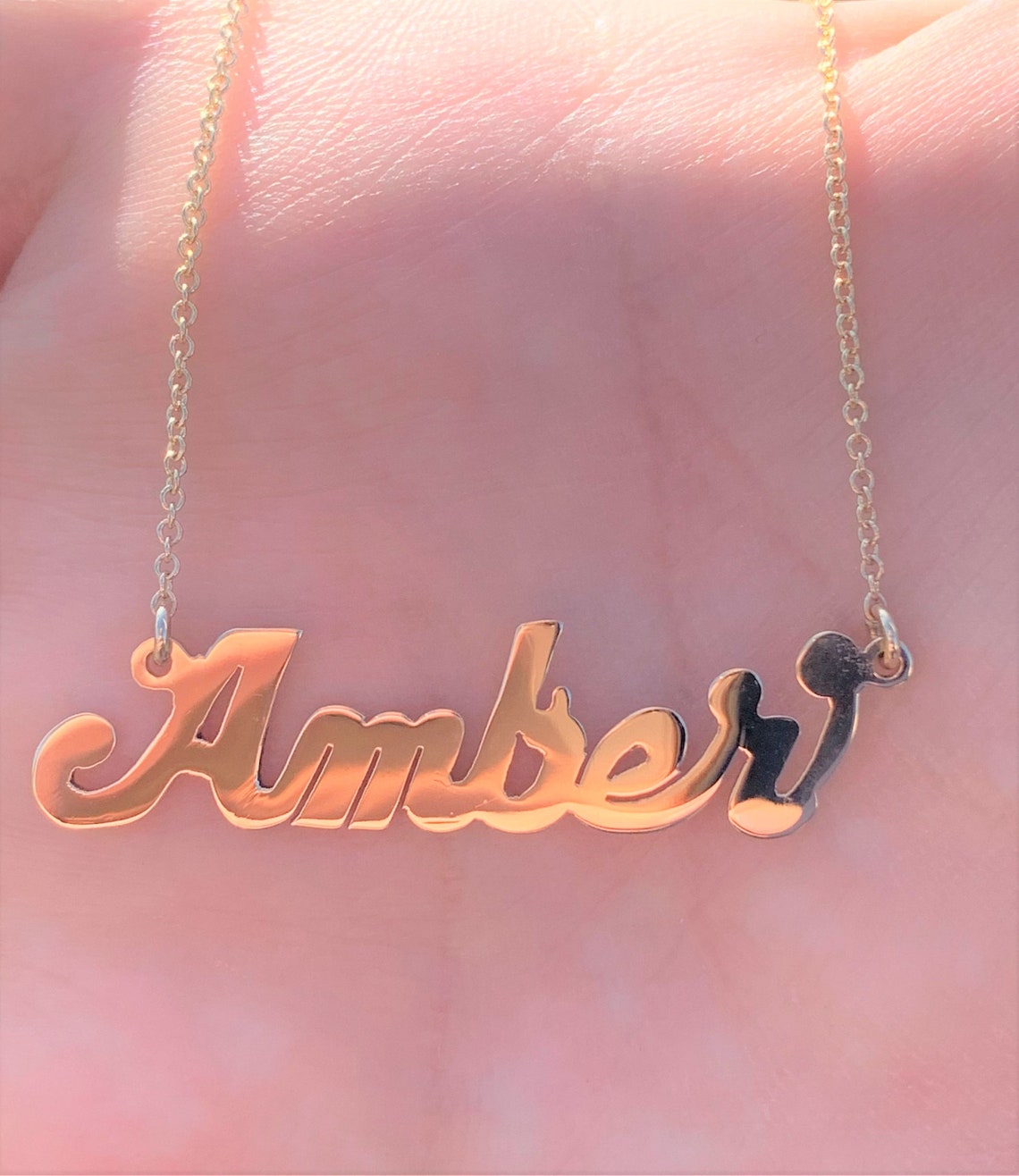 Name Plate Customizable Necklace Initials Pendant Alphabet - Etsy