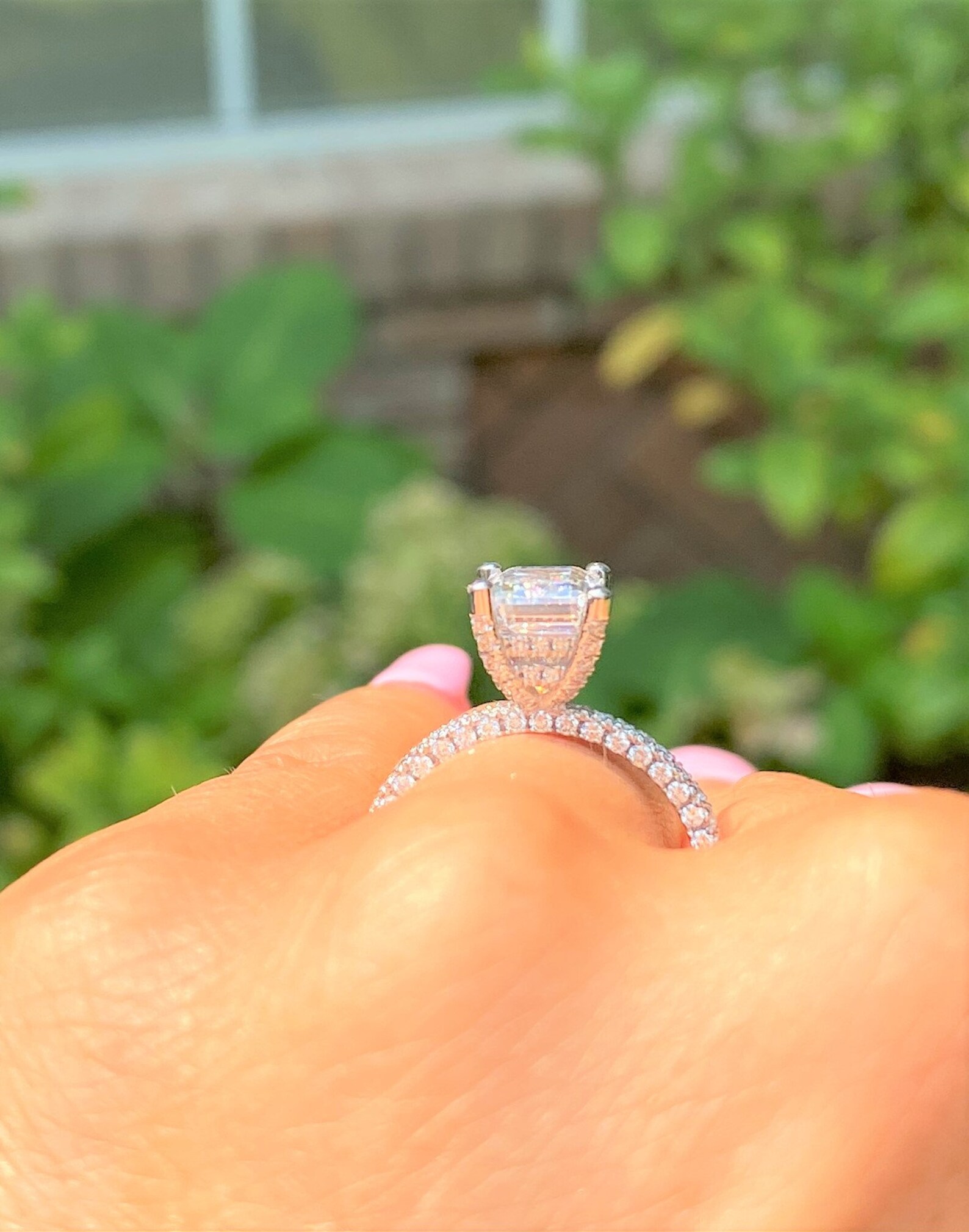 1.50CT Diamond Emerald Cut Shape Double Under Hidden Halo | Etsy