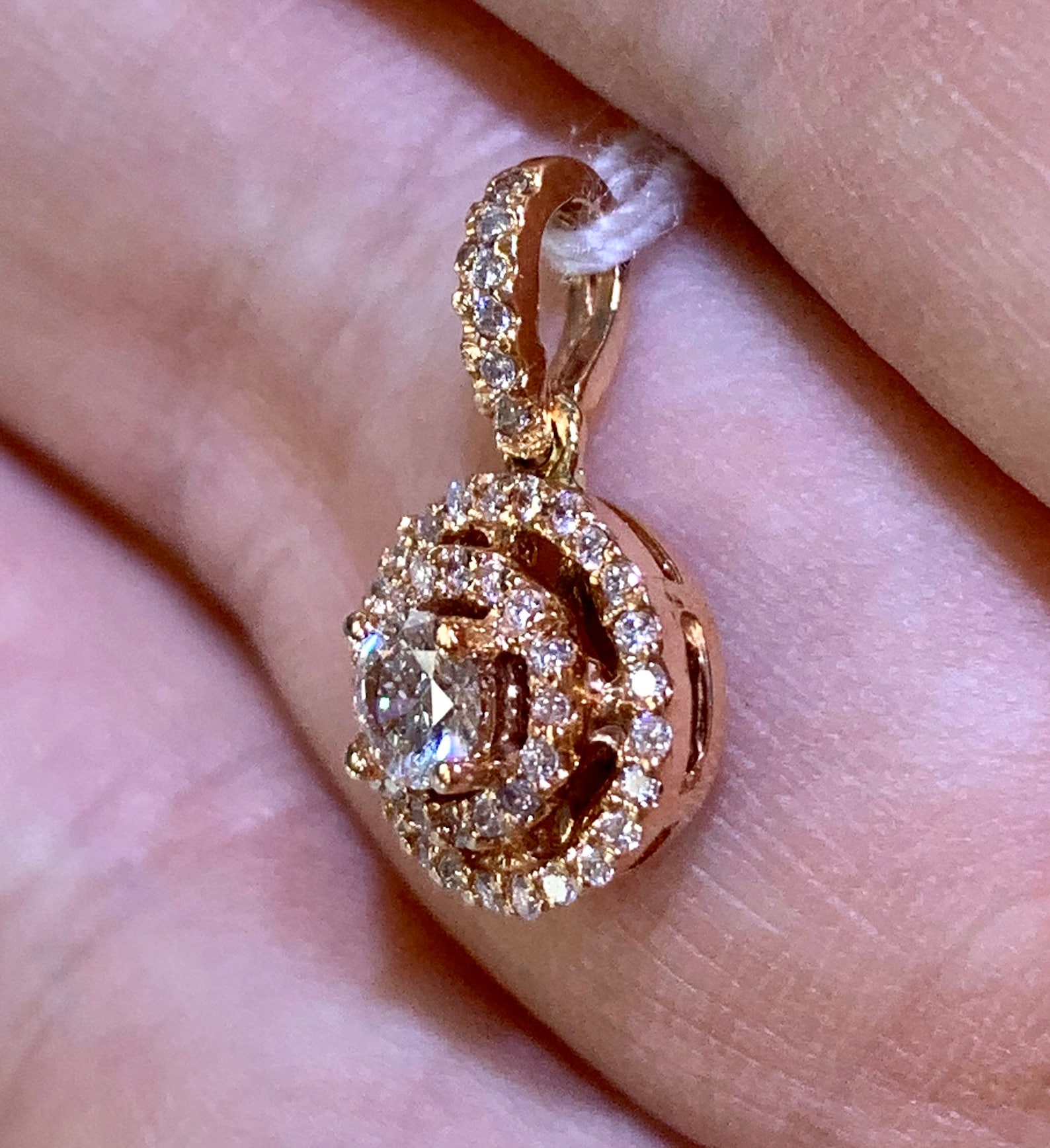0.50CT Diamond Necklace Pendant Round Brilliant Cut Double - Etsy