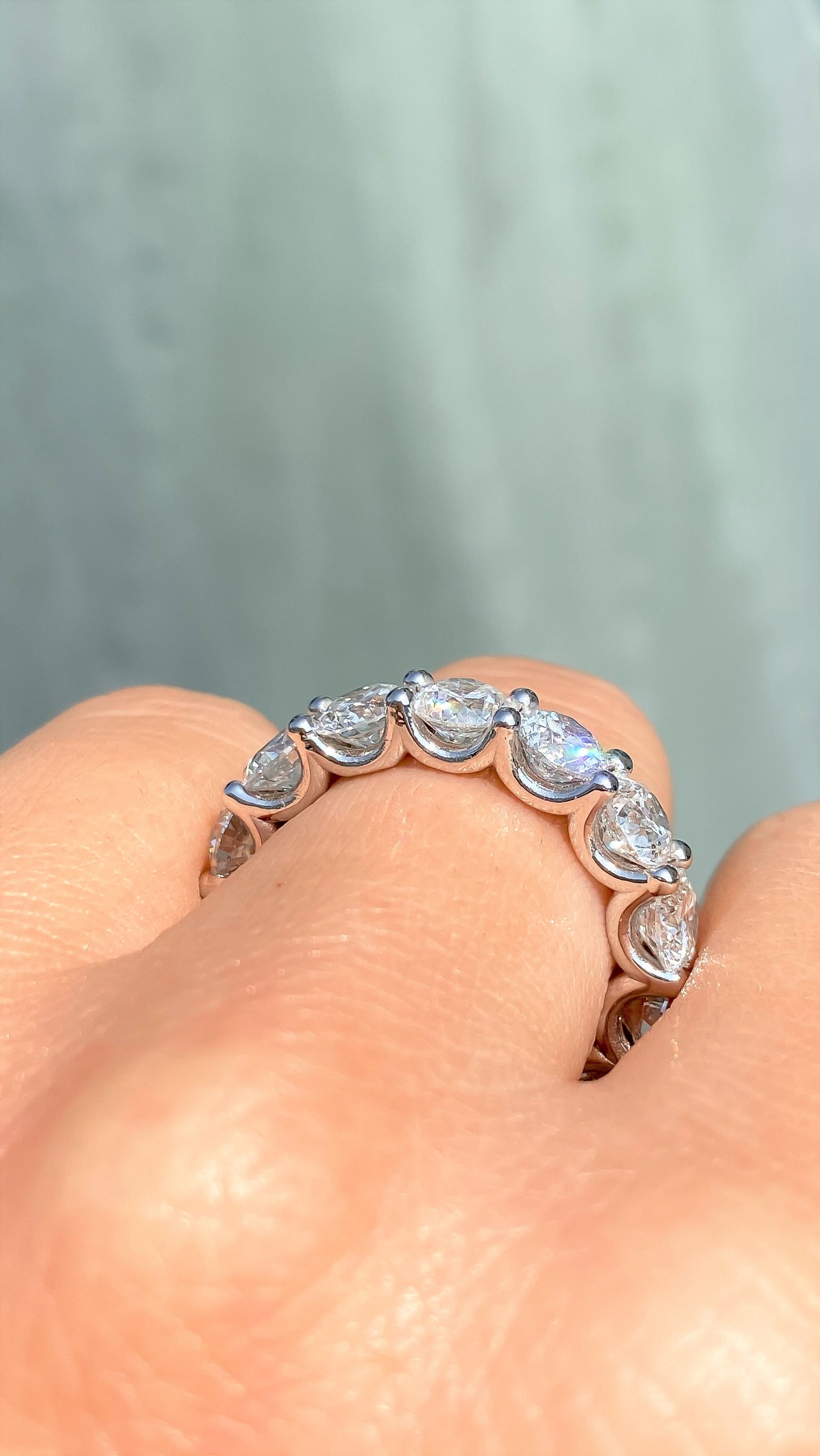 7.00CT Diamond Round Brilliant U Prong Eternity Band Wedding Bands ...