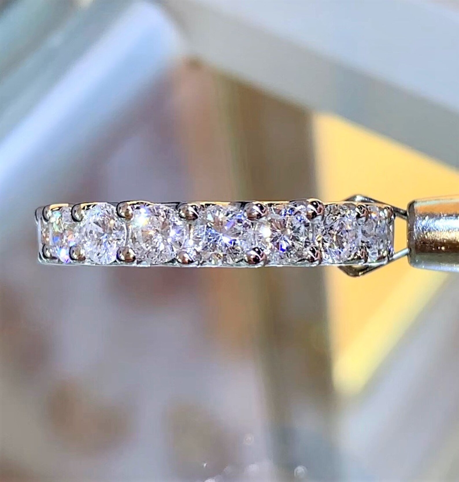 2.75CT Diamond Round Brilliant U Prong Eternity Band Wedding - Etsy