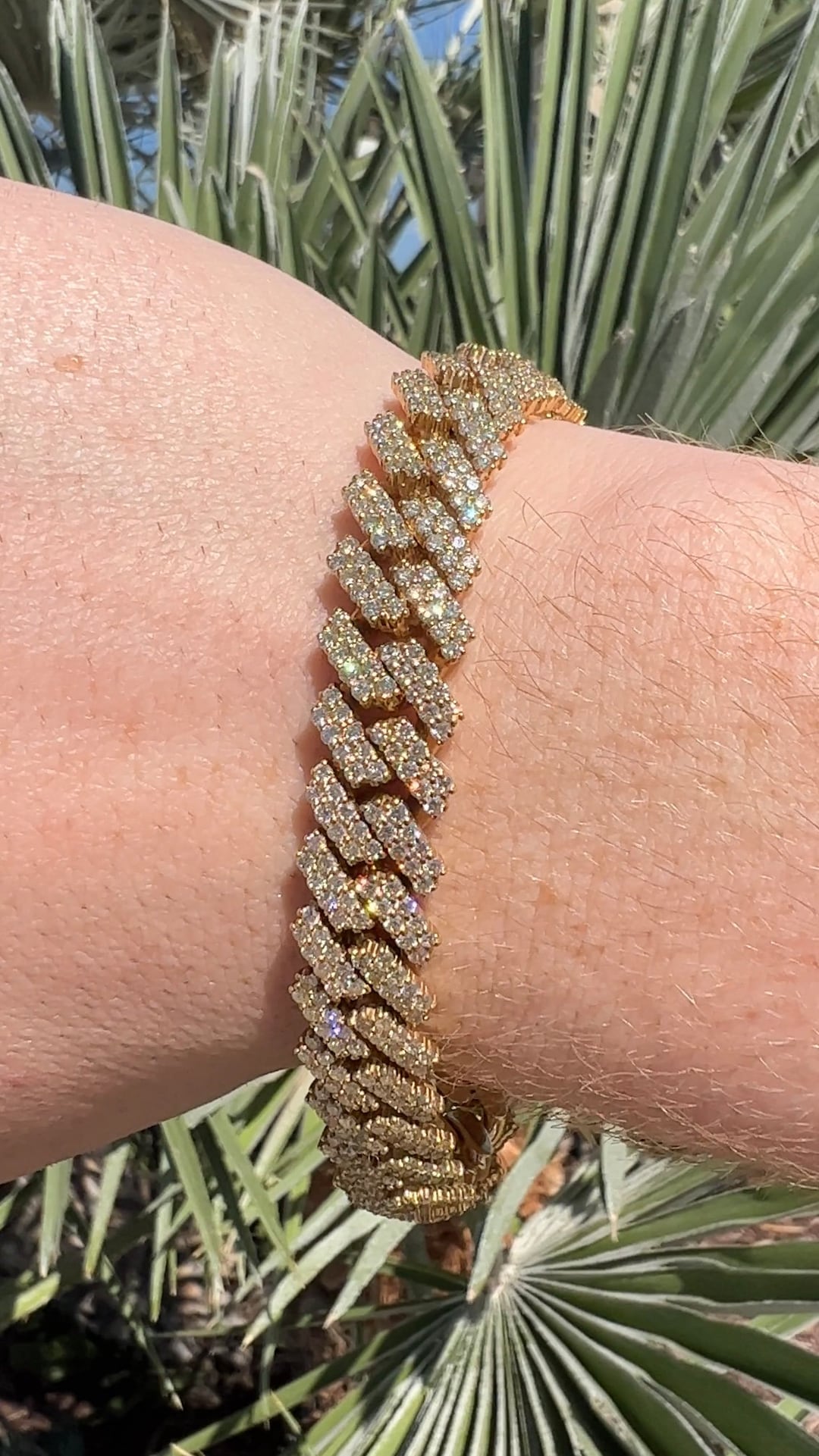 12.00CT Diamond Miami Cuban Link Style 12MM Bracelet Prong Set Round ...