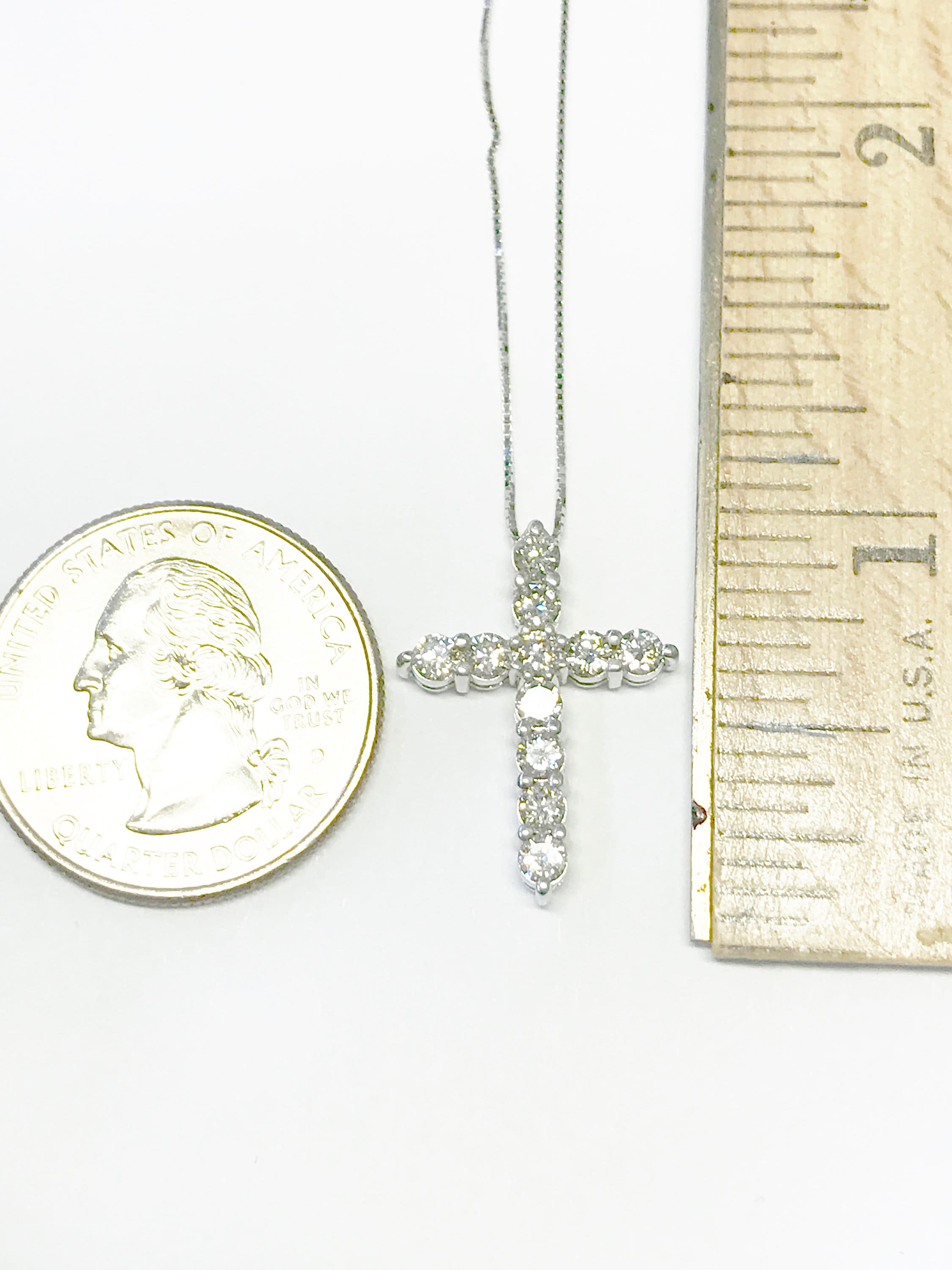 1.00CT Diamond Cross Shape 11 Round Brilliant Stones Prong Set - Etsy ...