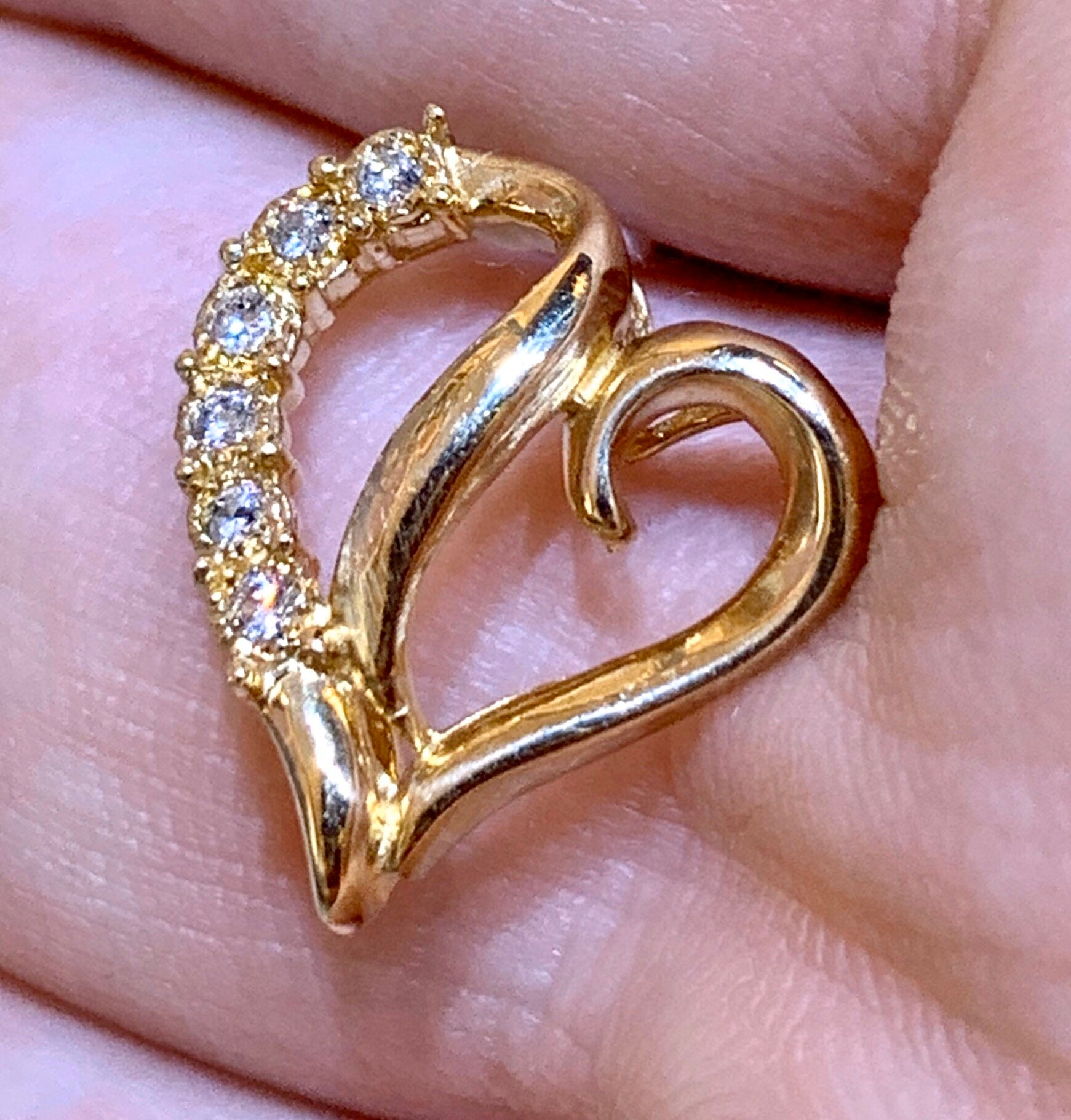 0.10CT Diamond Heart Shape Necklace Pendant 6 Round Brilliant | Etsy