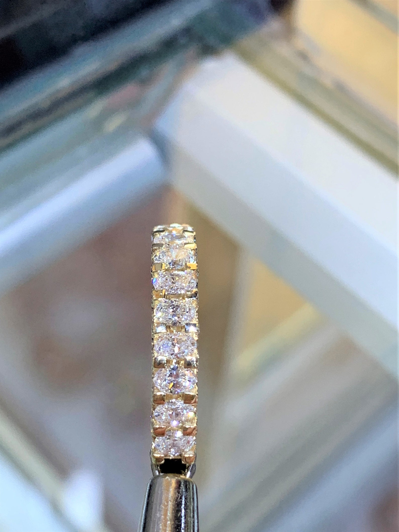 2.00CT Diamond U Prong Diamonds 15 Stone Oval Shape Band - Etsy