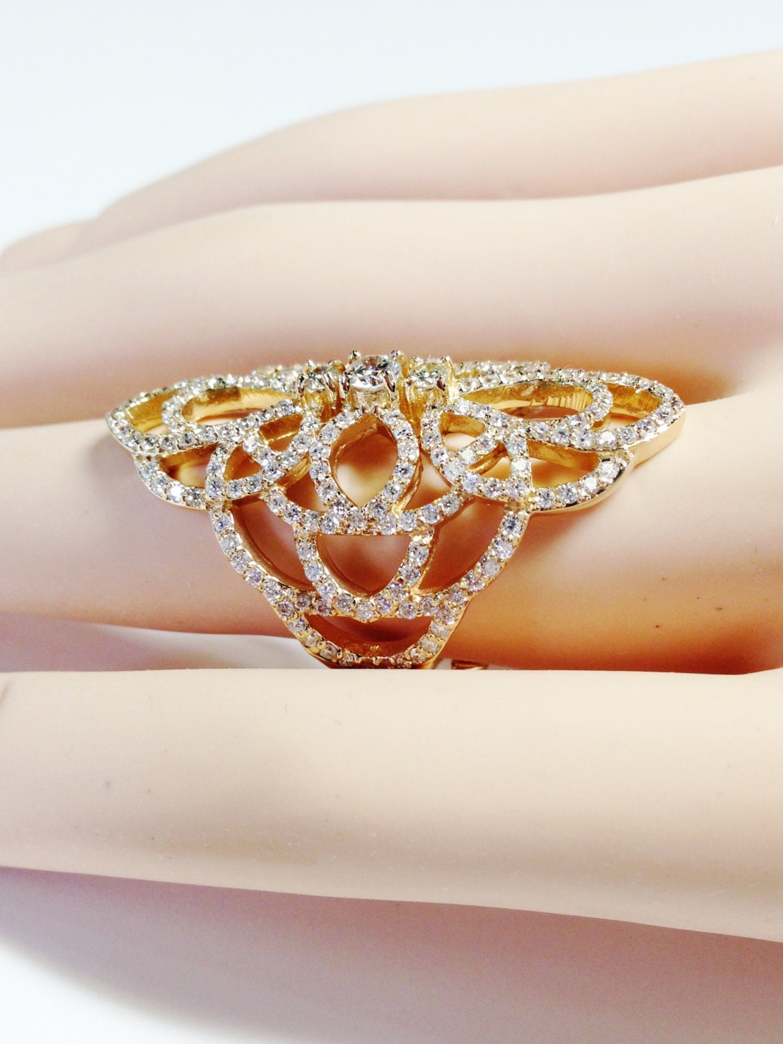 2.00CT Diamond Right Hand Ring Anniversary Band Art Deco | Etsy