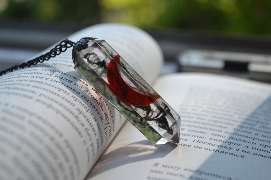 Blood Moon Necklace Blood Moon Pendant Crimson Moon | Etsy