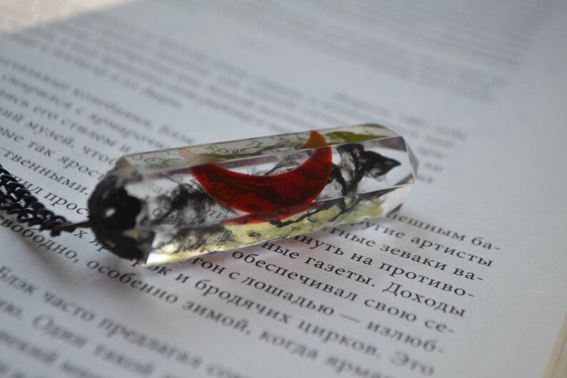 Blood Moon Necklace Blood Moon Pendant Crimson Moon | Etsy