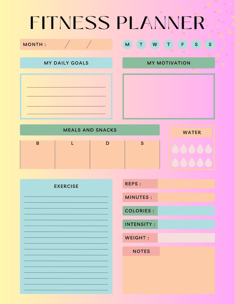 Workout Planners & Trackers - Etsy