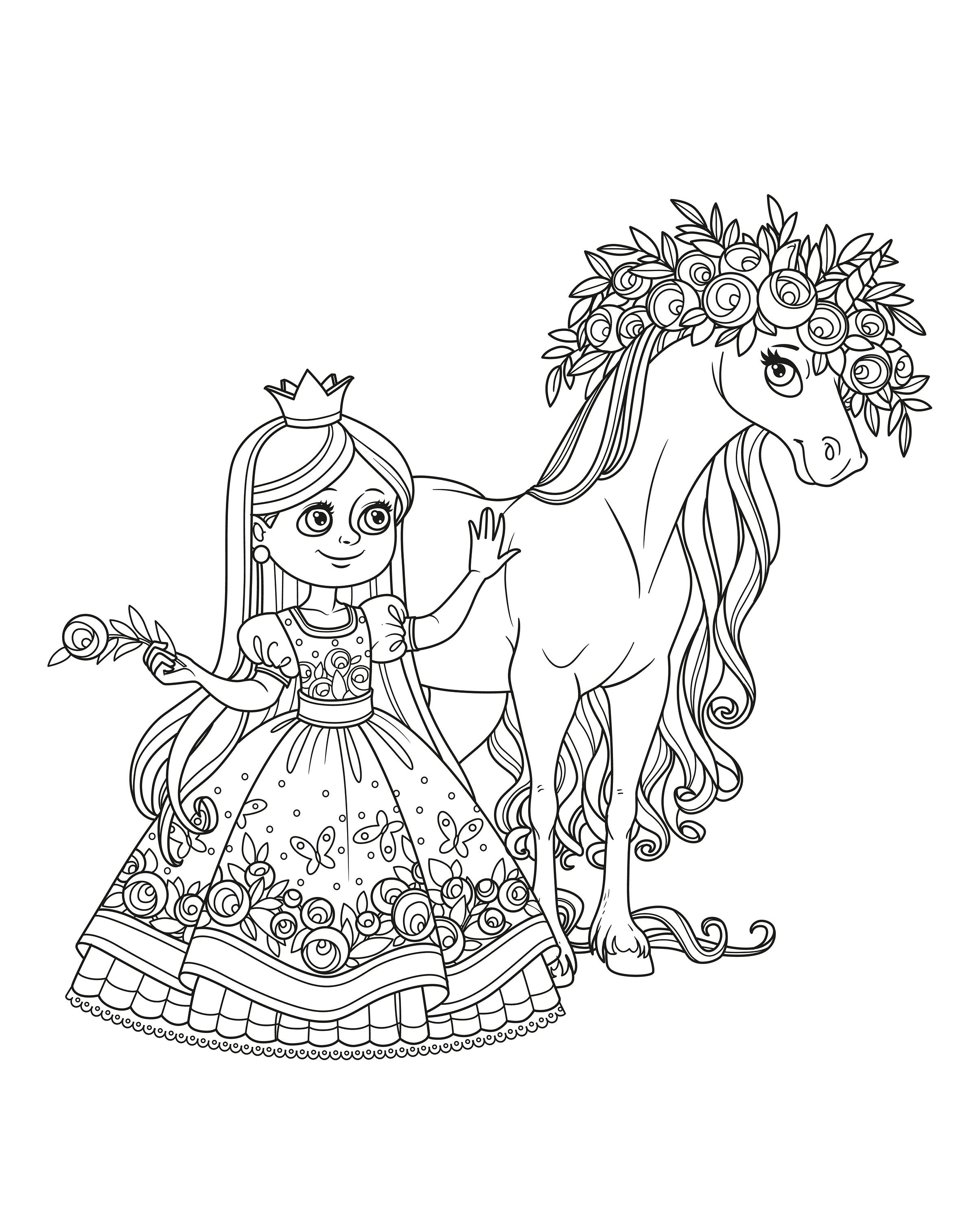Princess & Friends Coloring Book - Etsy