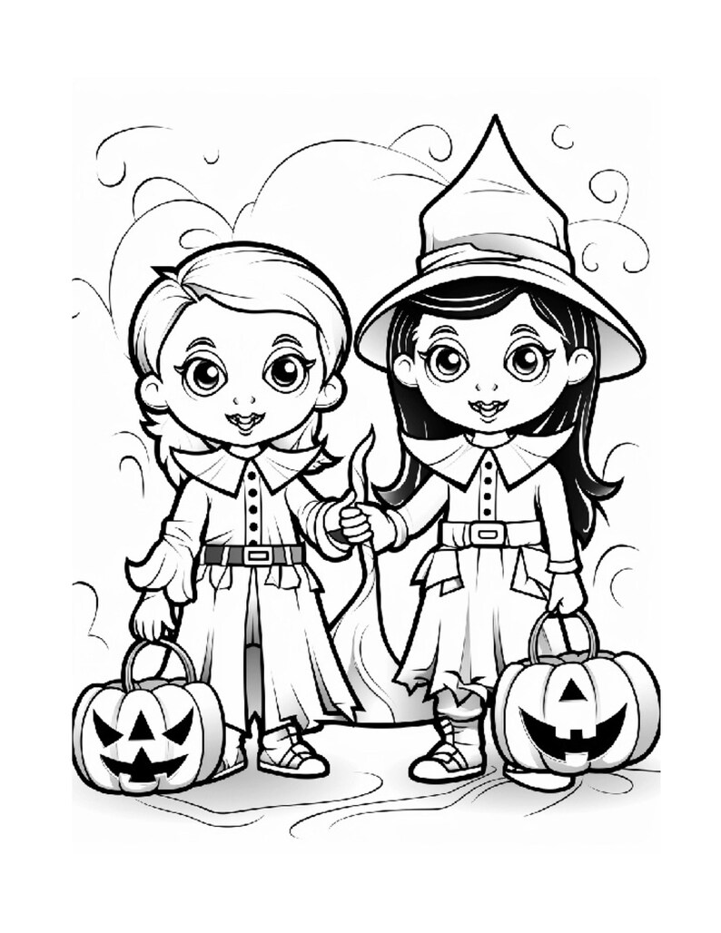 Fright Fest Fun: Color Witches, Ghosts, and Creatures Kids Halloween ...