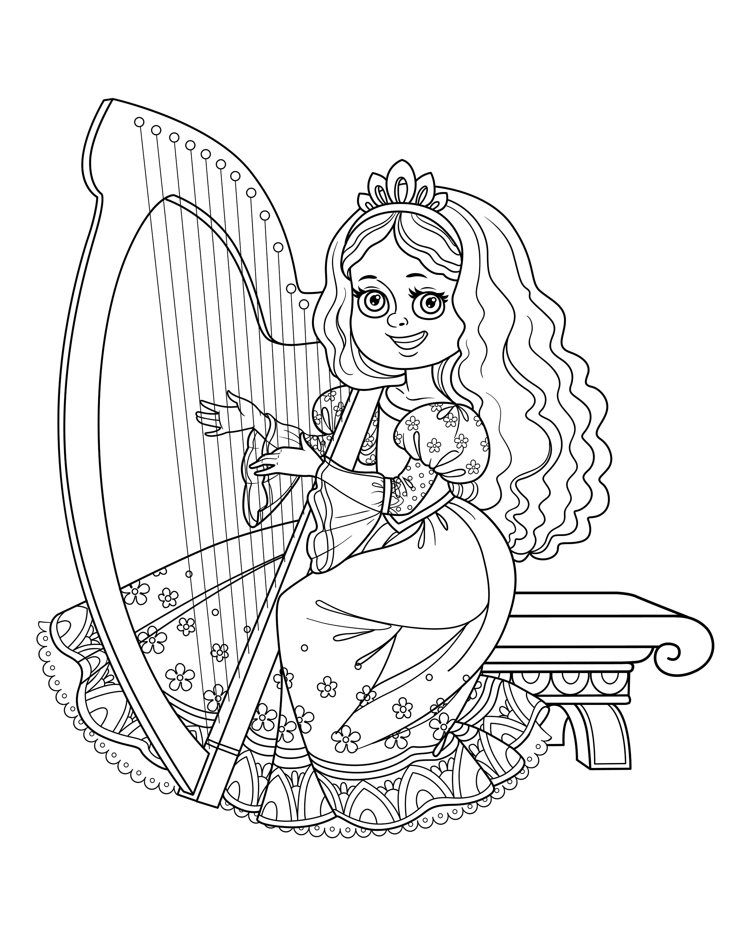 Princess & Friends Coloring Book - Etsy
