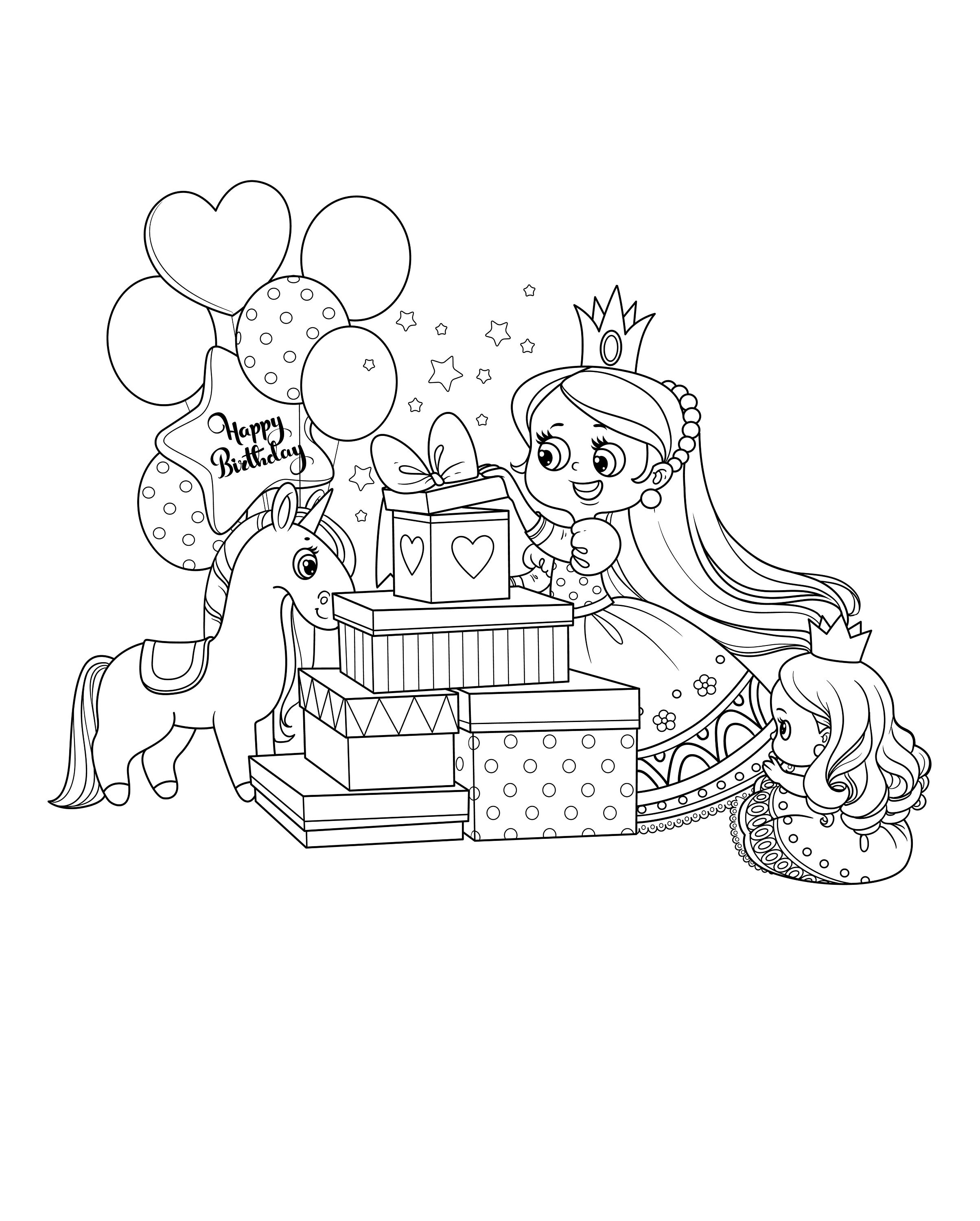 Princess & Friends Coloring Book - Etsy