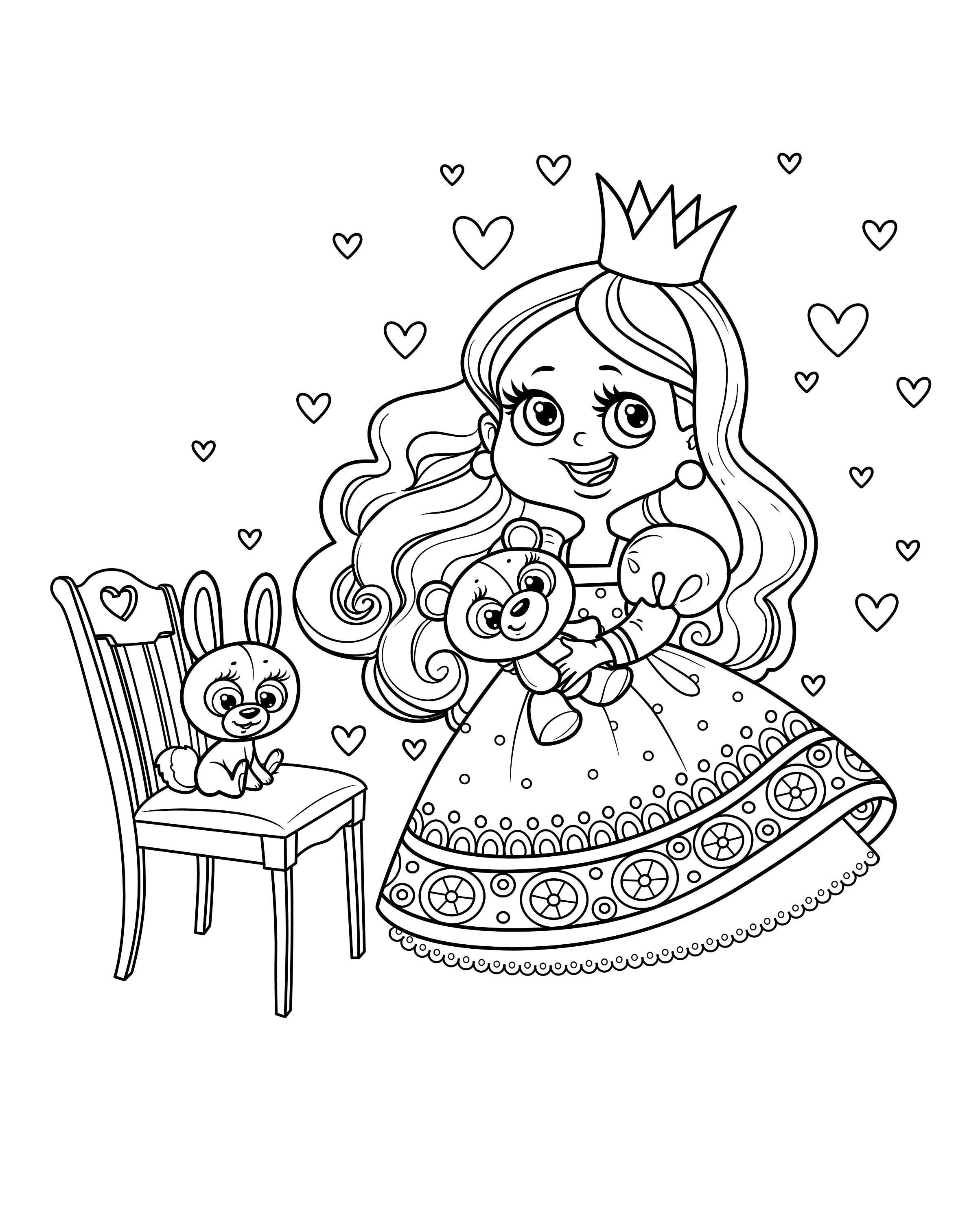 Princess & Friends Coloring Book - Etsy
