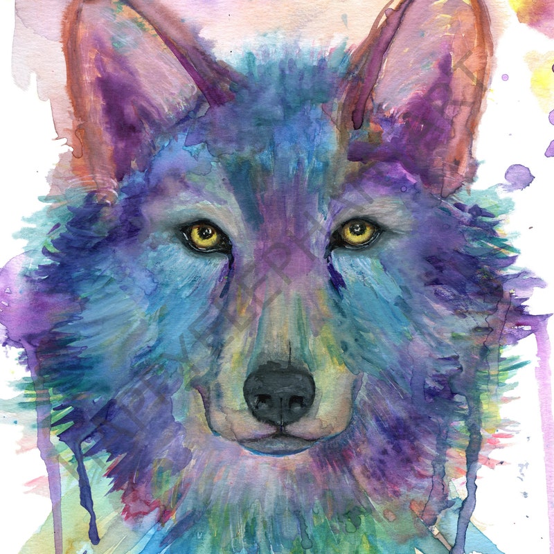 Wolf Painting - Etsy