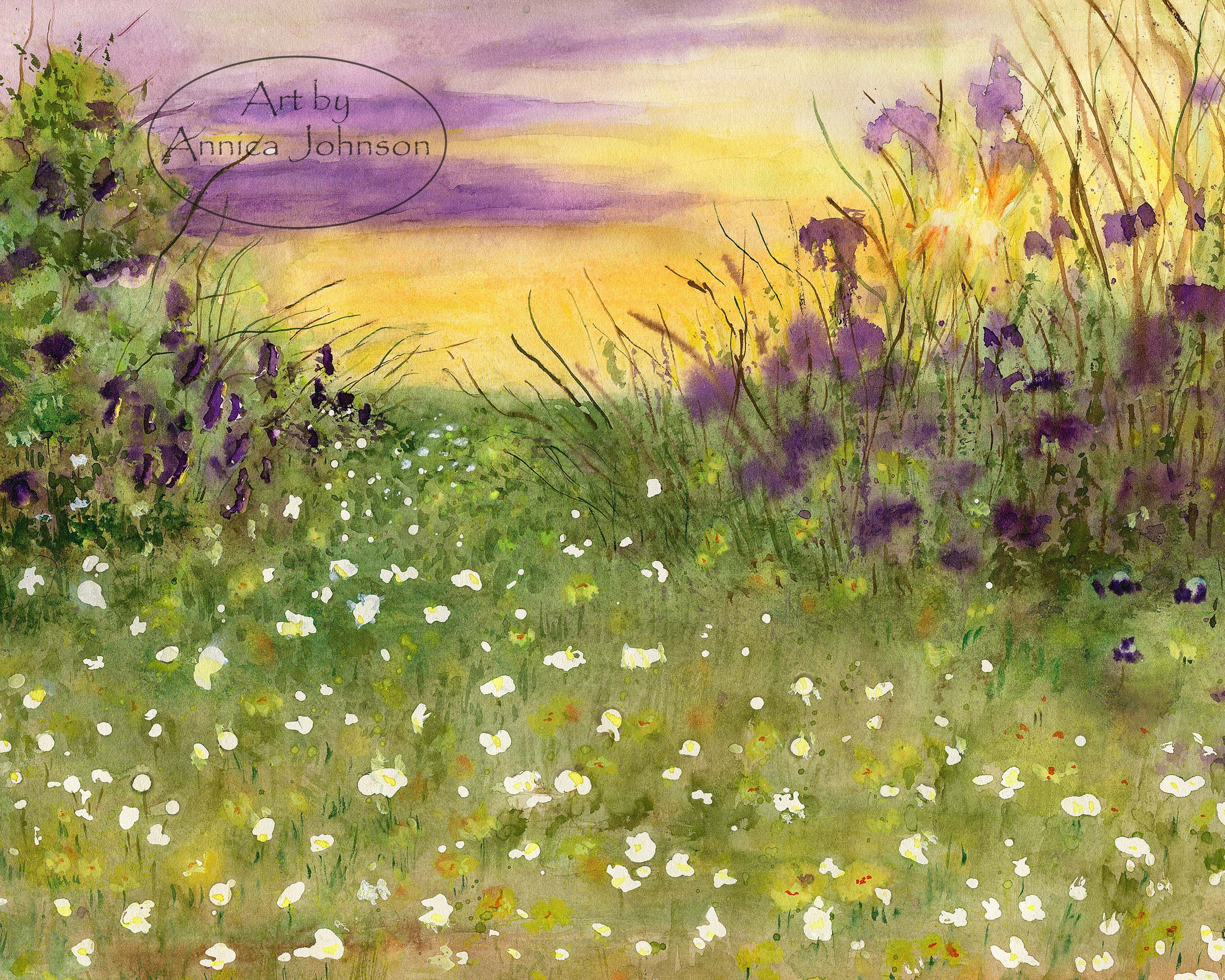 Spring Flowers Landscape