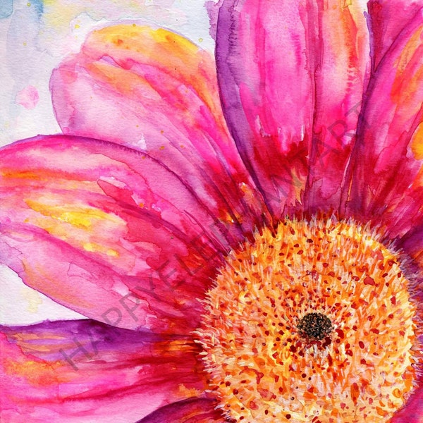 Pink Flower Art - Etsy