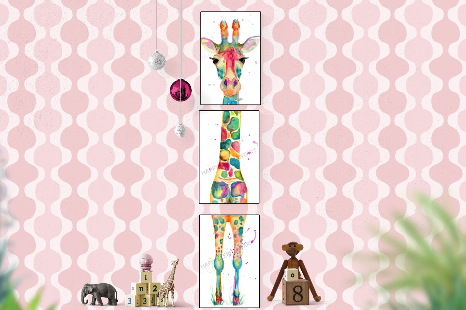 Giraffe Nursery Decor Giraffe Art Print for Nursery Wall | Etsy