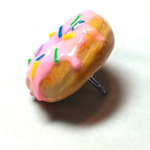 Cute Lapel Donut Pin, Cute Kawaii Donut Pin, Polymer Clay Donut Pin ...