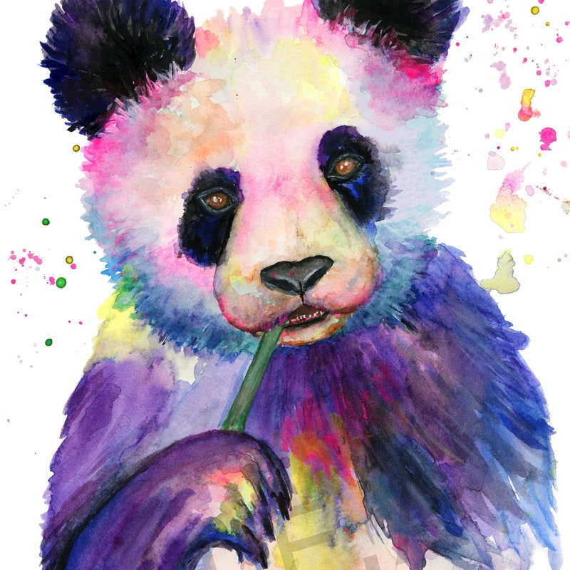 Panda Painting - Etsy