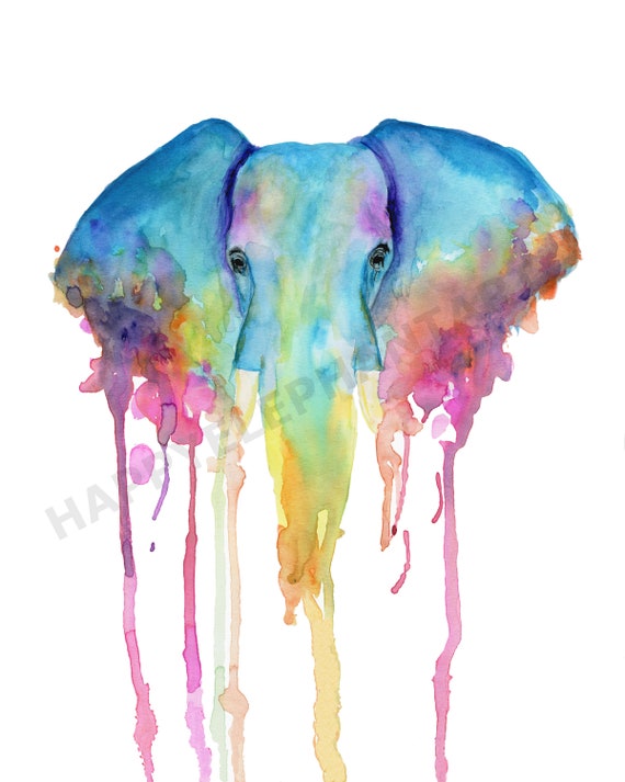 Colorful Elephant Drawing