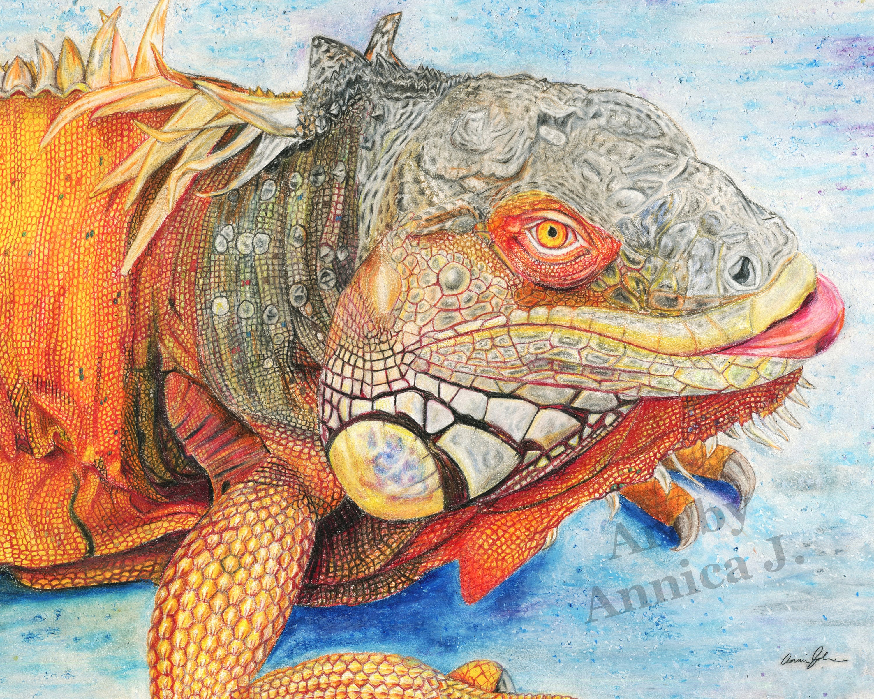 Colorful Lizards Art