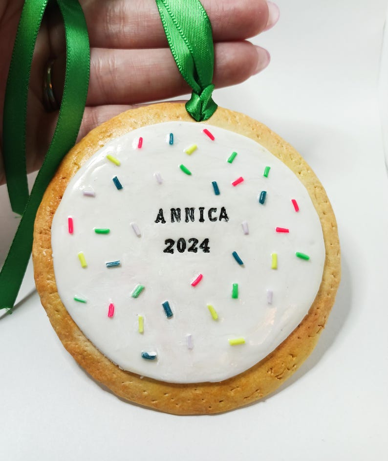 Polymer Clay Cookie Ornament: Personalized Christmas Ornament - Etsy