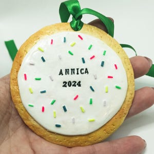 Polymer Clay Cookie Ornament: Personalized Christmas Ornament - Etsy