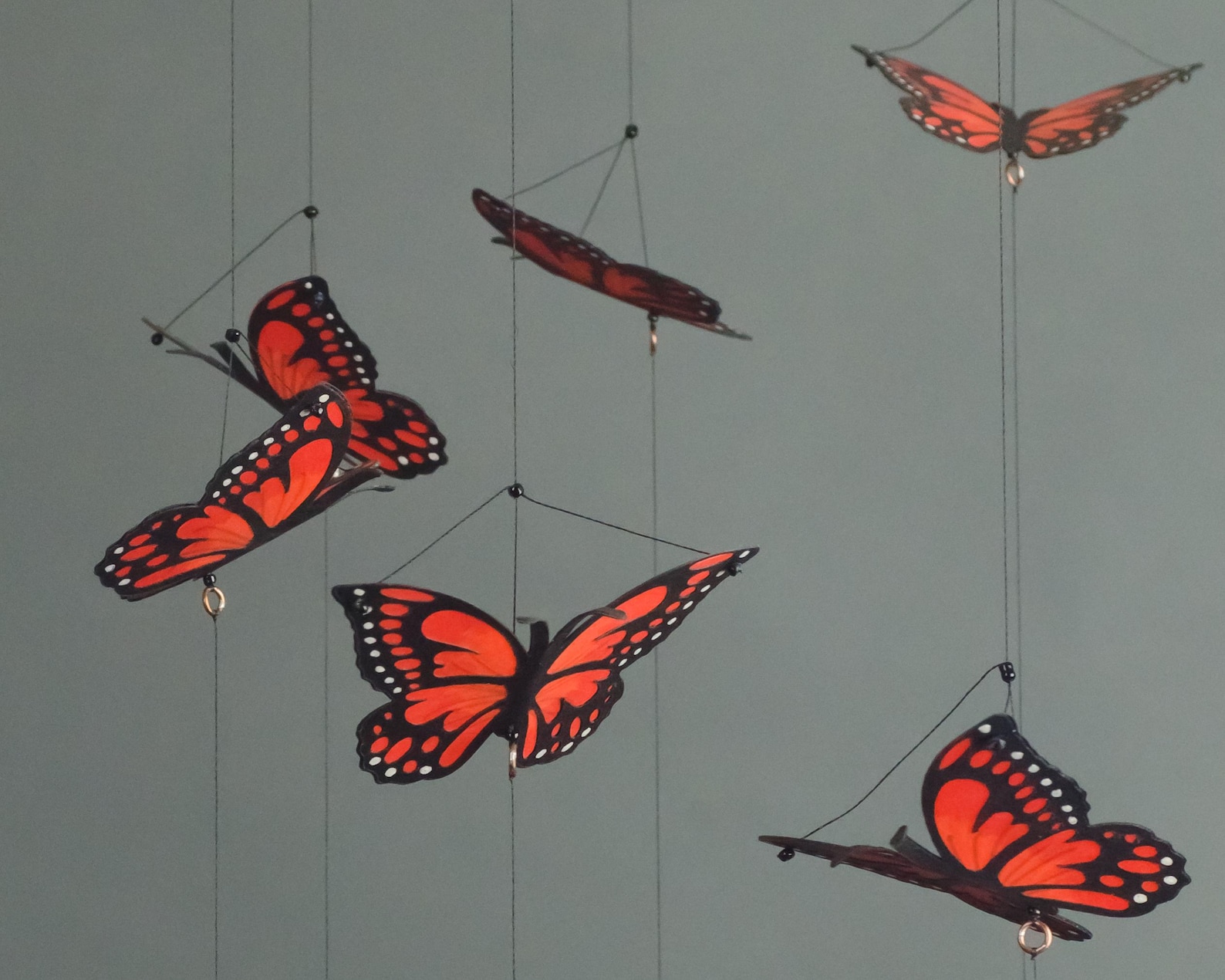 Handmade Monarch Butterfly Spiral Mobile on Copper Wire. - Etsy