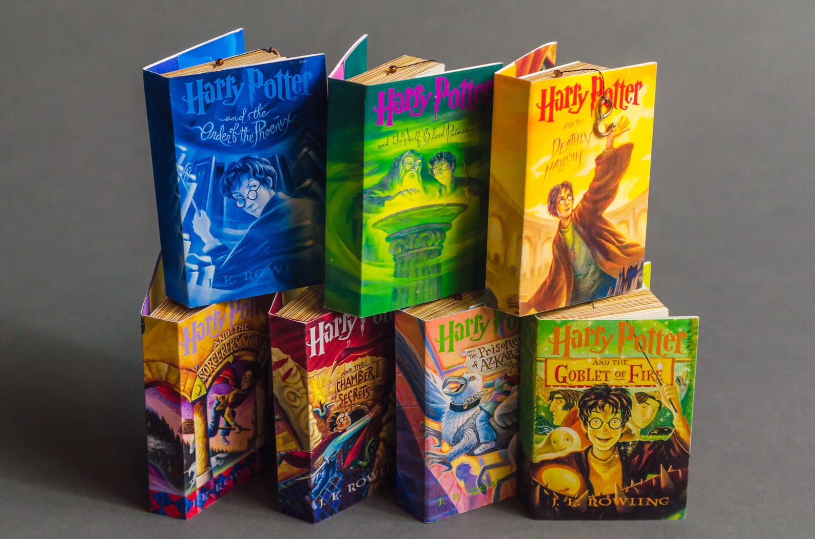 Harry Potter Mini Books 1-7 Set with Ornament option | Etsy