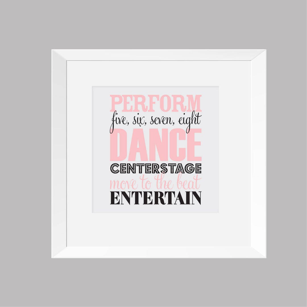 Dance Wall Art - Dance Words - Etsy