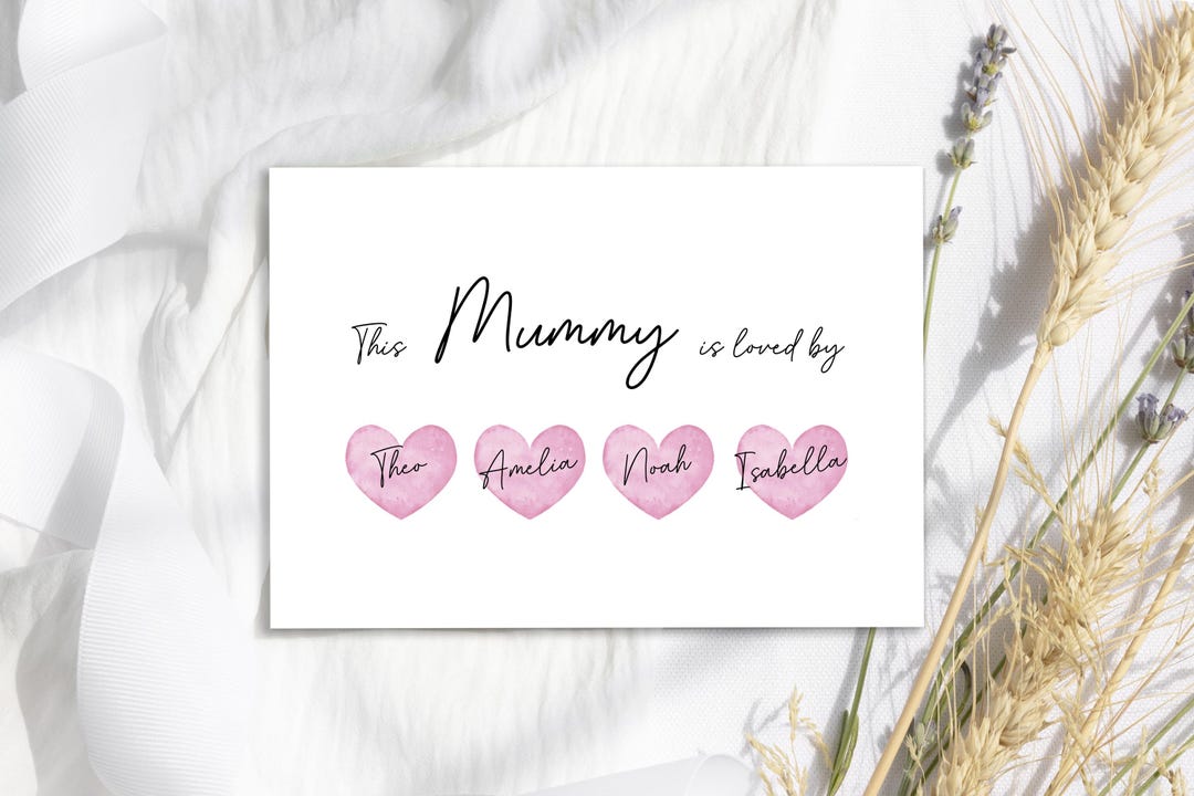 Personalised Mummy Card - Thank You, Birthday, Mother's Day Custom ...