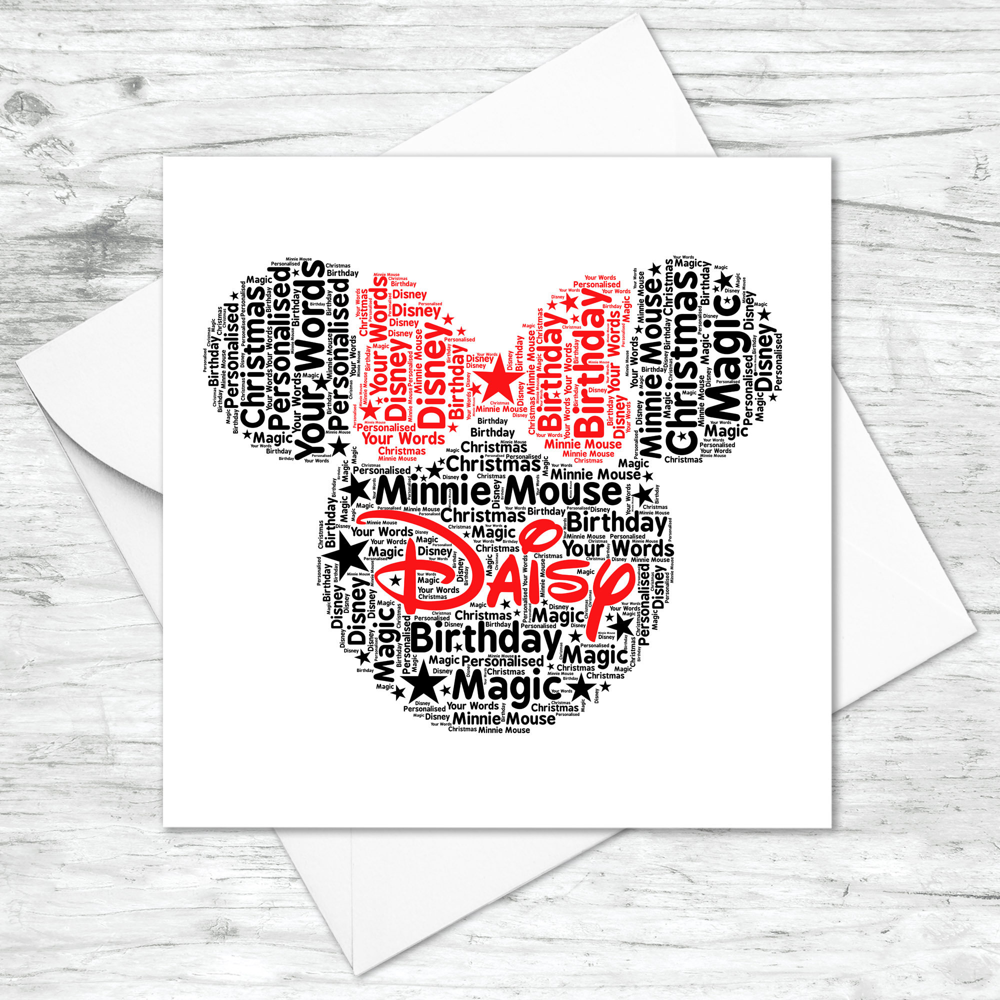 Digital Prints Prints Custom Minnie Mouse Inspired Word Art Digital ...