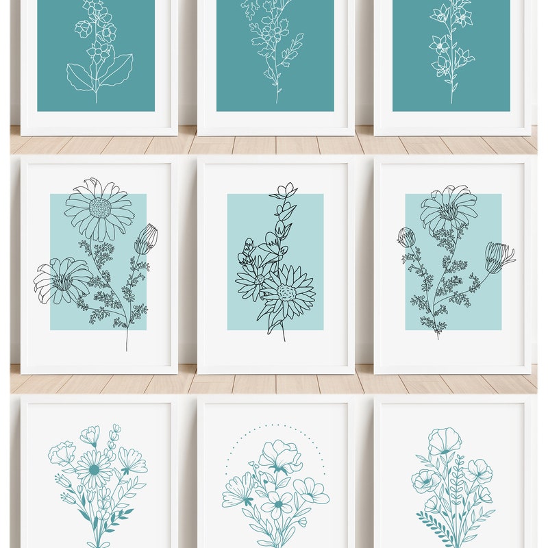 Teal Prints - Etsy