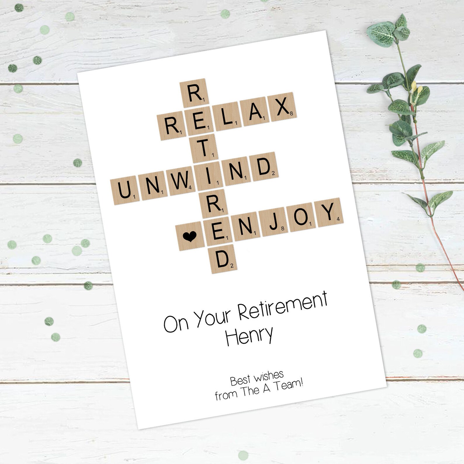 Personalised Scrabble Retired Print Retirement Work Leaving - Etsy UK