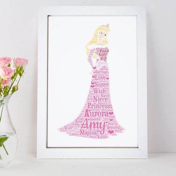 Personalised Aurora Print Princess Sleeping Beauty Wall Art | Etsy
