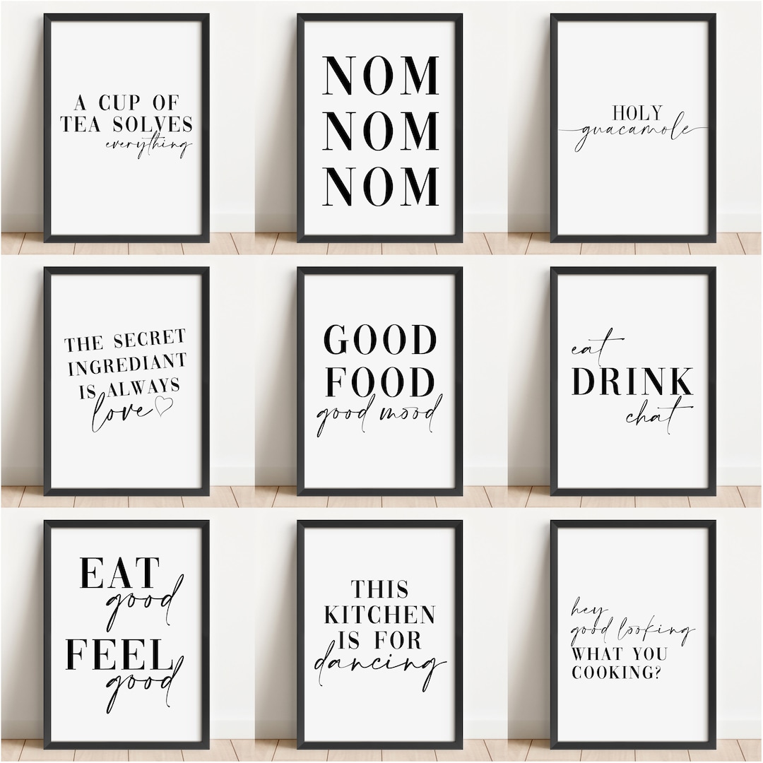 Food Themed Kitchen Prints, Dining Room Wall Art Prints, Unframed ...