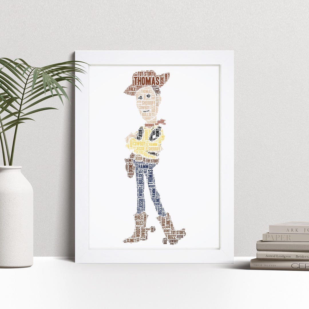 Personalised Woody Word Art Print – Custom Toy Story Gift - Etsy