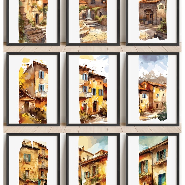 Village Wall Art - Etsy UK