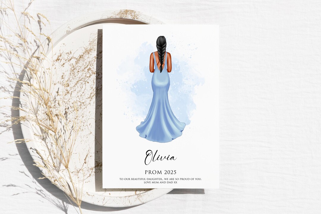 Personalised Prom Card - Homecoming Custom Keepsake, for Her, Girls ...