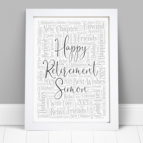 Framed Wall Art Retirement - Etsy