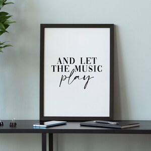 Set of 3 Music Lover Prints, Music Quote Wall Art Prints, Unframed ...