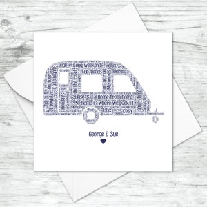 Personalised Caravan Card - Caravan - Happy Campers - Birthday ...