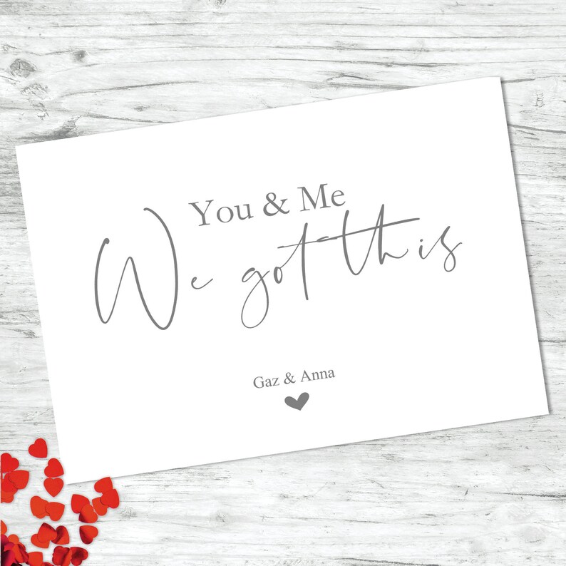 Personalised You and Me We Got This Print - Inpirational Couples Love ...