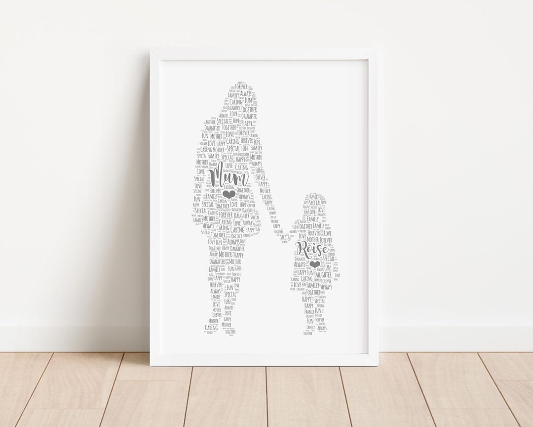 Personalised Mother and Daughter Print Birthday, Mothers Day Gifts for ...