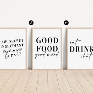 Food Themed Kitchen Prints, Dining Room Wall Art Prints, Unframed ...