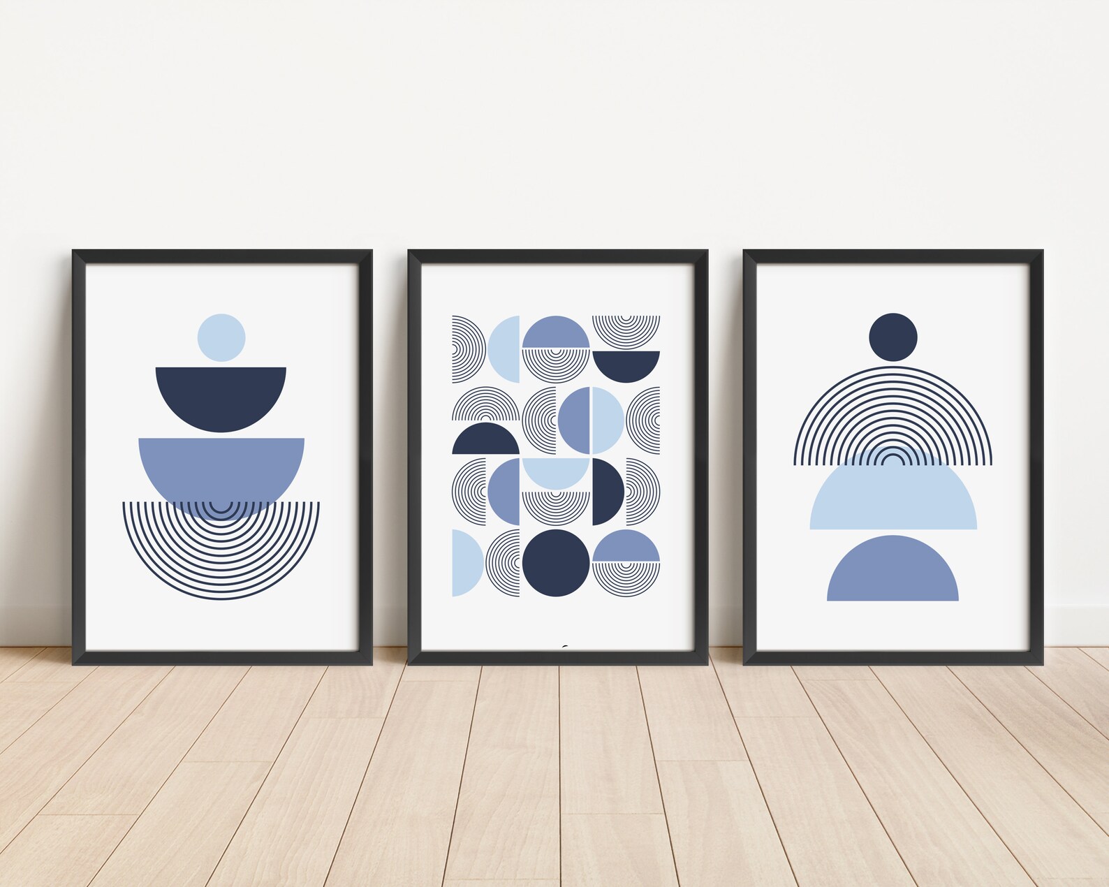 Printable Set of 3 Geometric Shapes Wall Art Prints Modern - Etsy UK