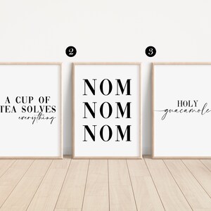Food Themed Kitchen Prints, Dining Room Wall Art Prints, Unframed ...